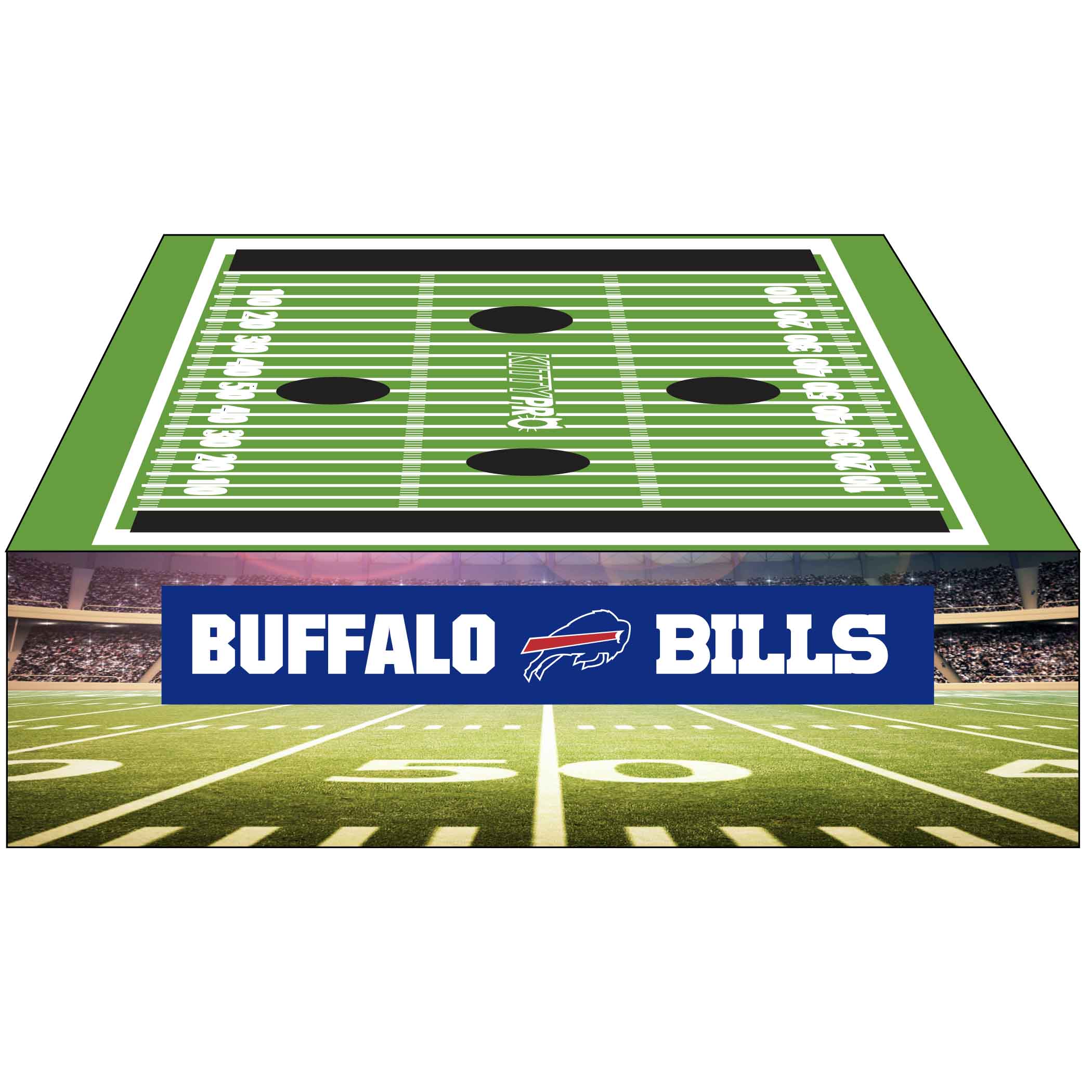 Buffalo Bills Football Stadium Cat Scratcher Toy – 3 Red Rovers