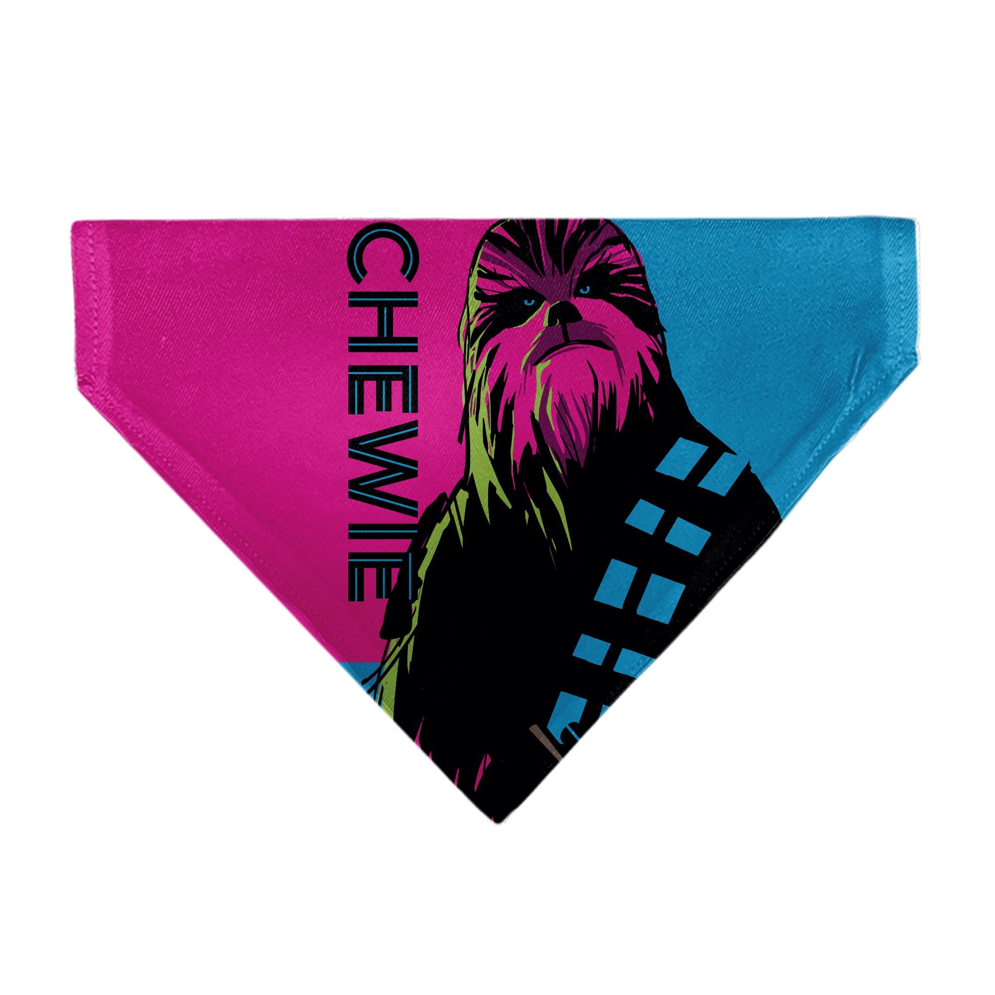 Pet Bandana - Star Wars CHEWIE Text and Chewbacca Pop Art Pose Red/Blu ...