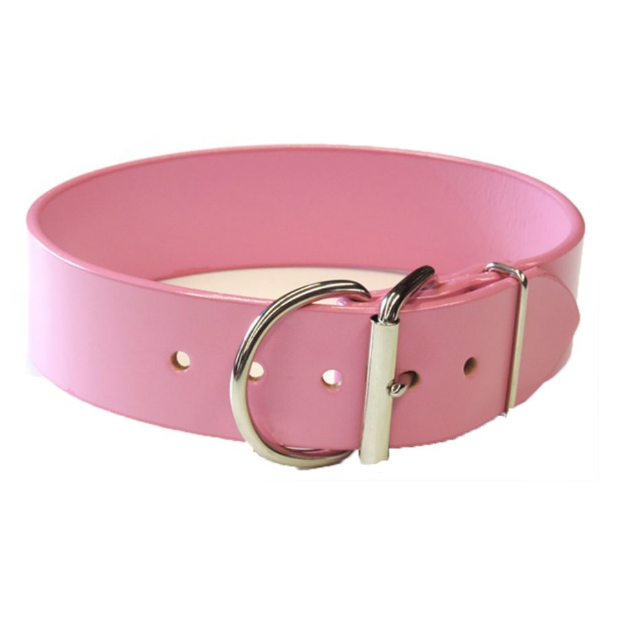 Tuff Stuff 2" Pink Leather Collars for Big Dogs – 3 Red Rovers