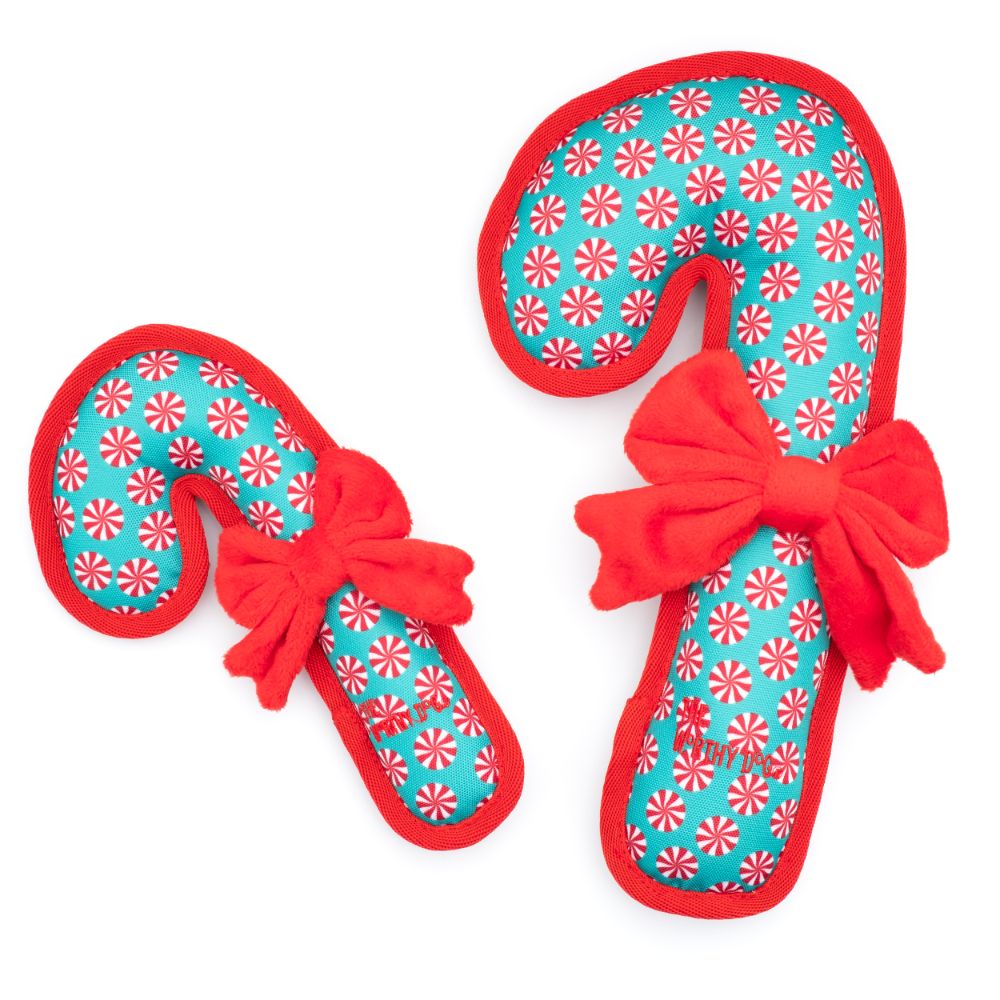Peppermint Candy Cane Tough Toy – 3 Red Rovers